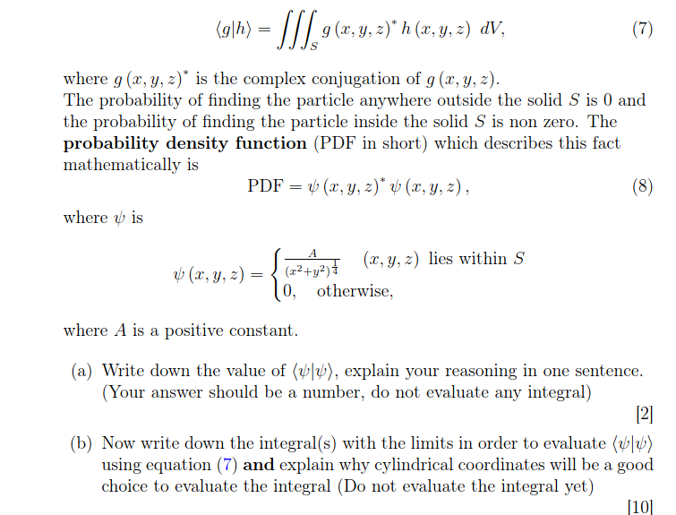 Solved 2. Particle in a Cylinder A particle exists in three | Chegg.com