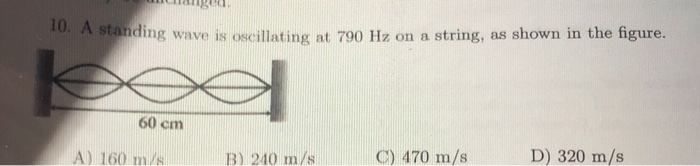 Solved A standing wave is oscillating at 790 Hz on a string, | Chegg.com