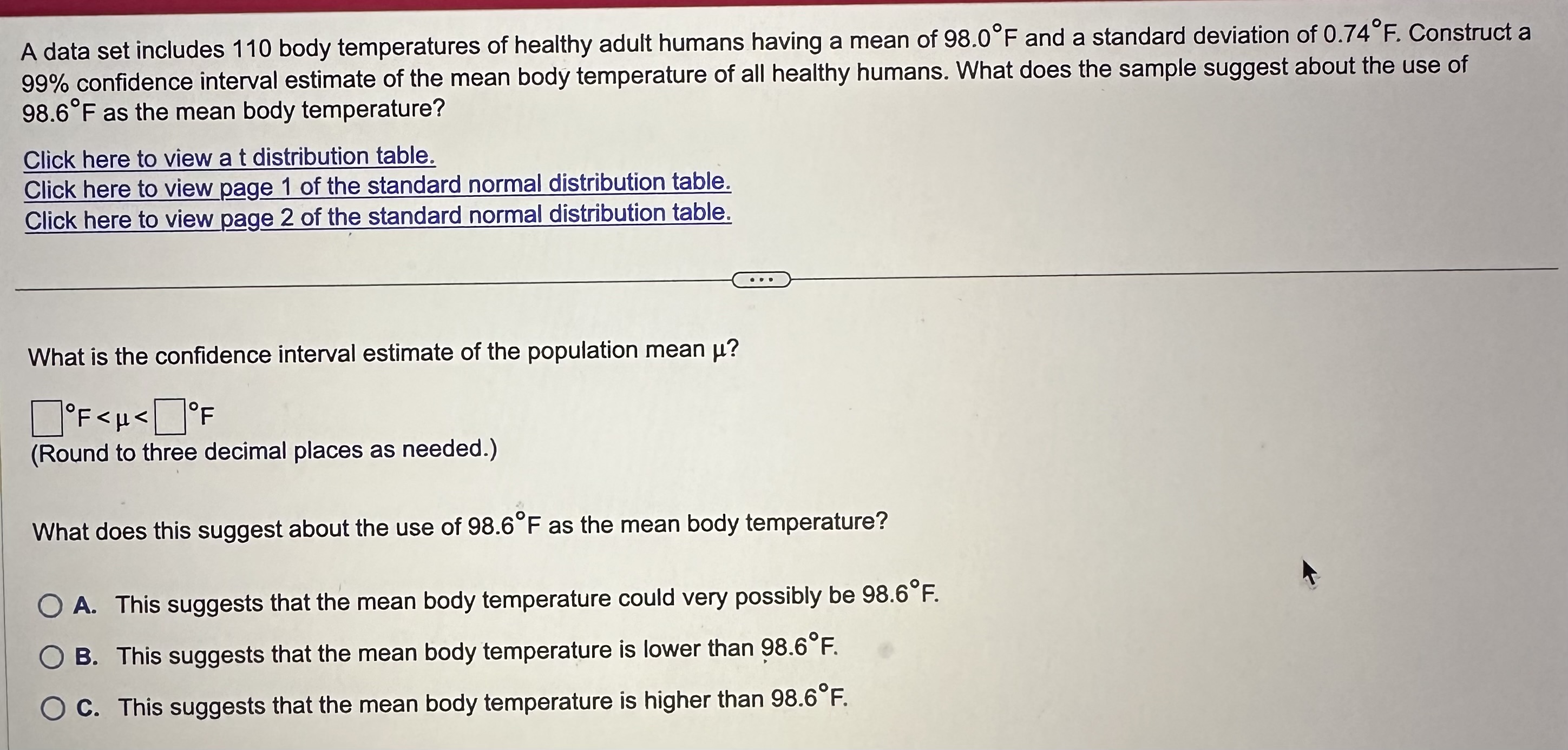 Solved What is the confidence interval estimate of the | Chegg.com
