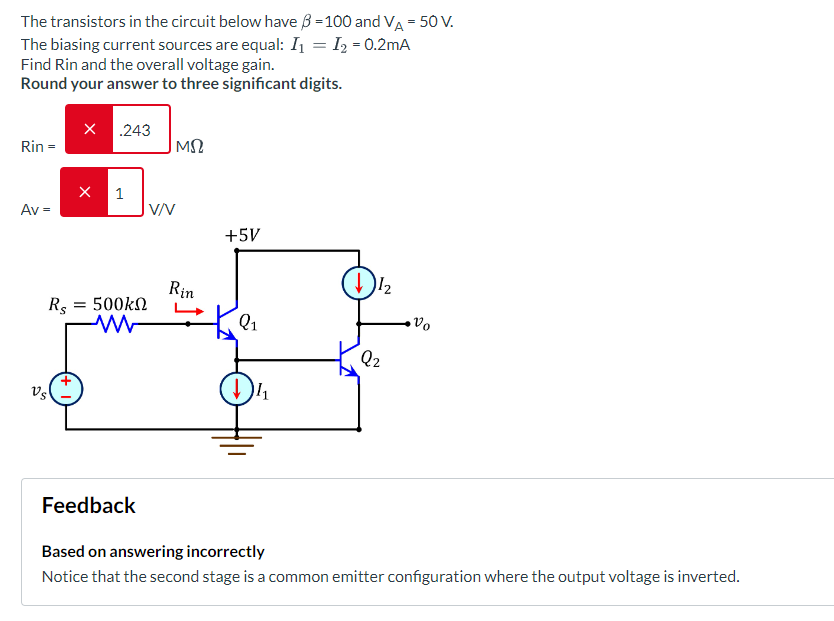 Solved The transistors in the circuit below have β=100 and | Chegg.com