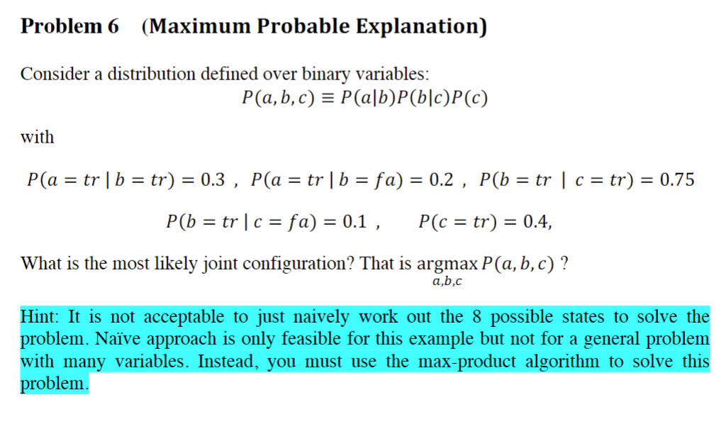 Solved Consider A Distribution Defined Over Binary 