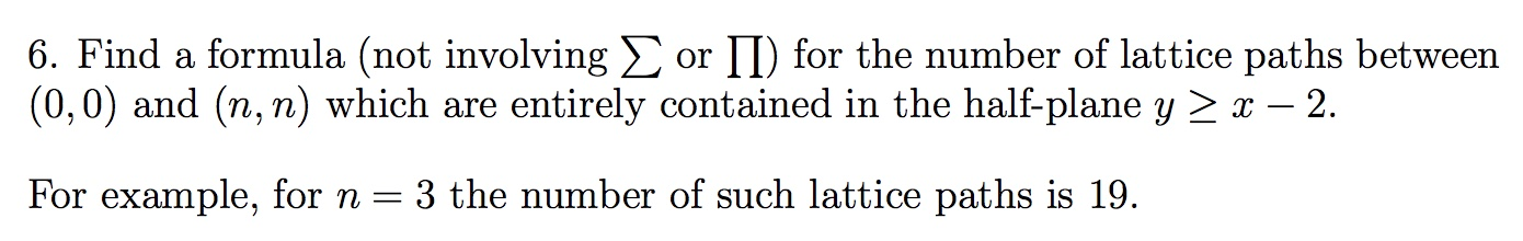 Solved I'm pretty sure the formula uses Catalan numbers and | Chegg.com
