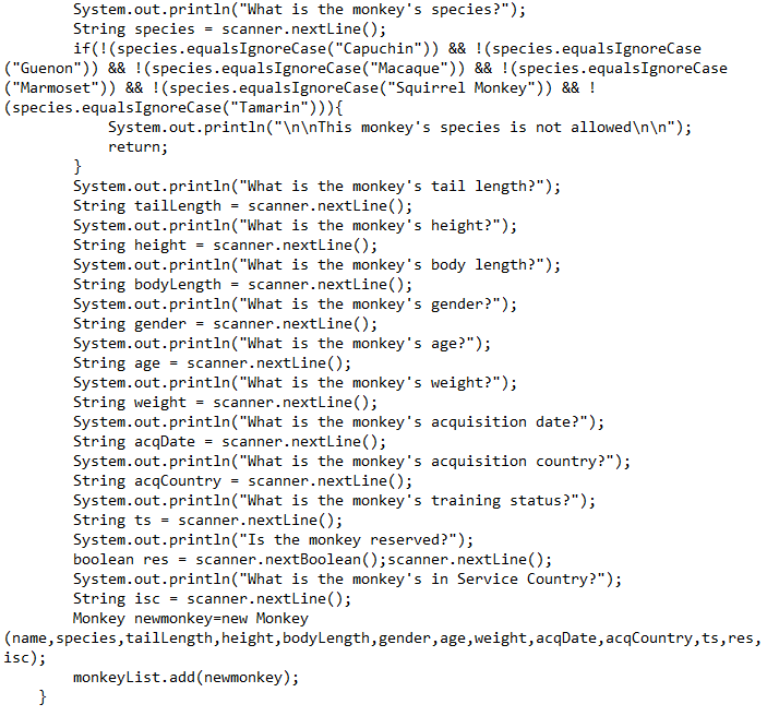 o 5. Next, you will implement the reserveAnimal() | Chegg.com