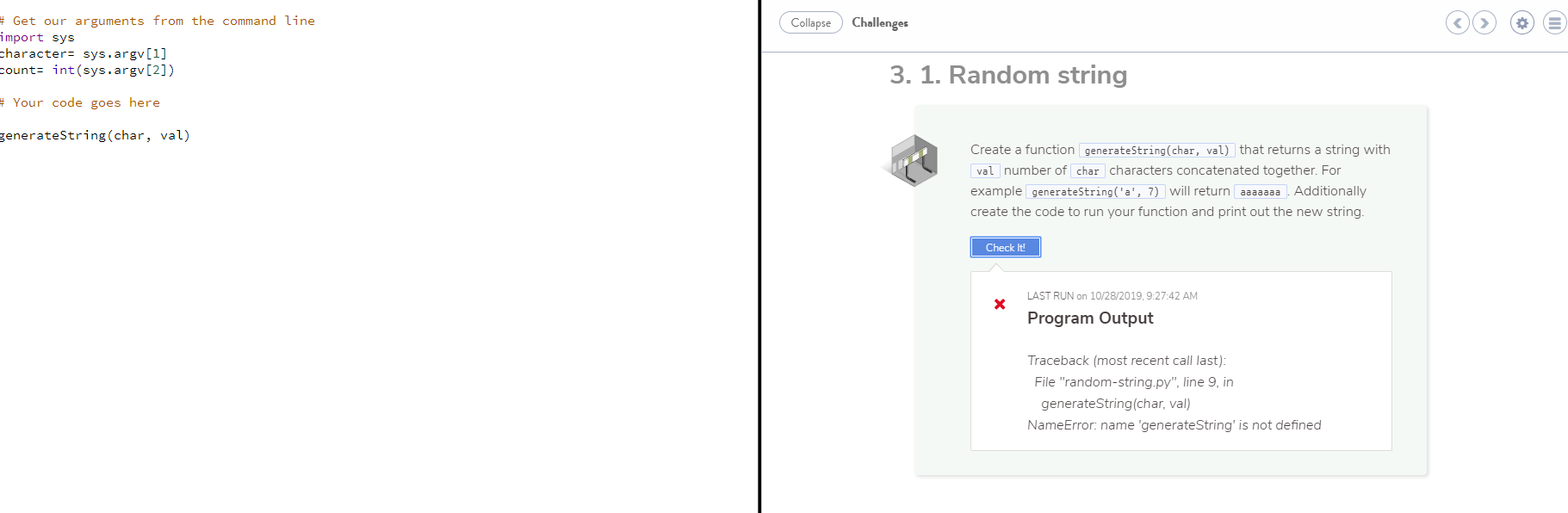 Solved Collapse Challenges # Get our arguments from the | Chegg.com