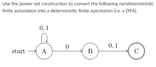 Solved Use the power-set construction to convert the | Chegg.com