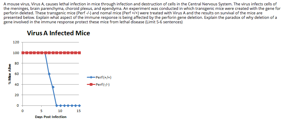 Solved A mouse virus, Virus A, causes lethal infection in | Chegg.com