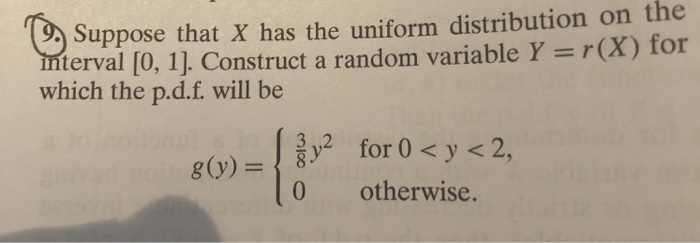 Solved Suppose that X has the uniform distribution on the | Chegg.com