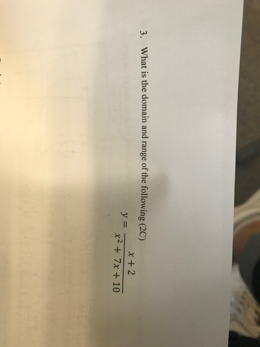 Solved What is the domain and range of the following (2C) y | Chegg.com