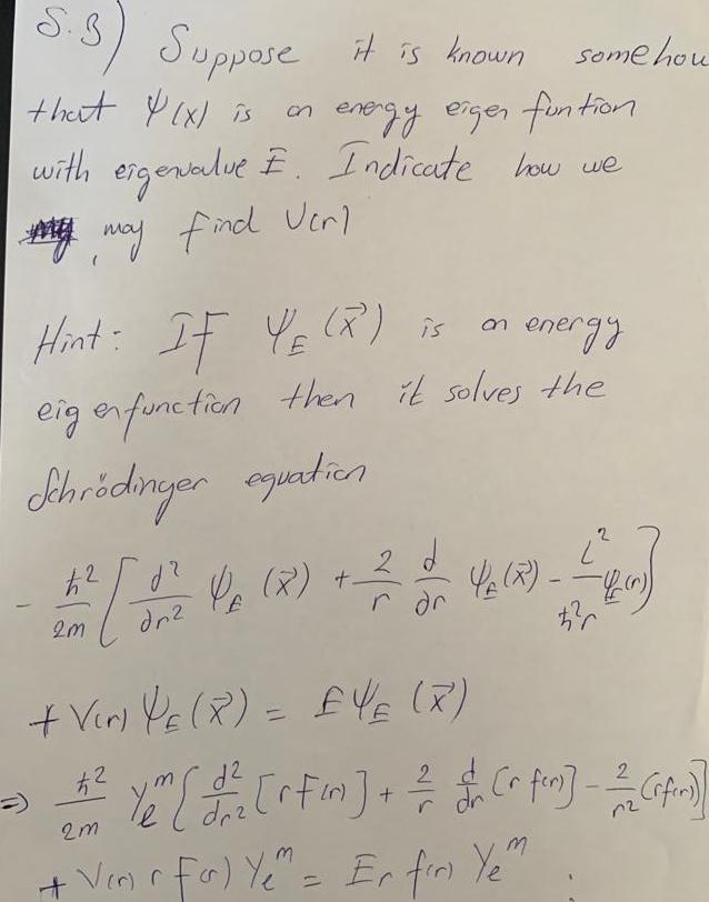 Solved 8.3) Suppose it is known some hou that Ylxl is on | Chegg.com