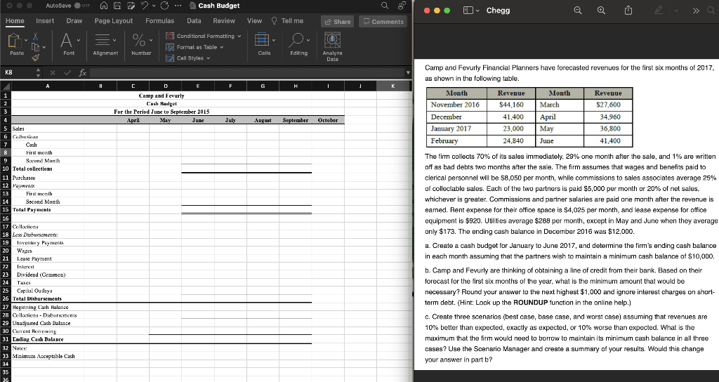 Solved Camp and Fuverly financial planners. Show formulas | Chegg.com