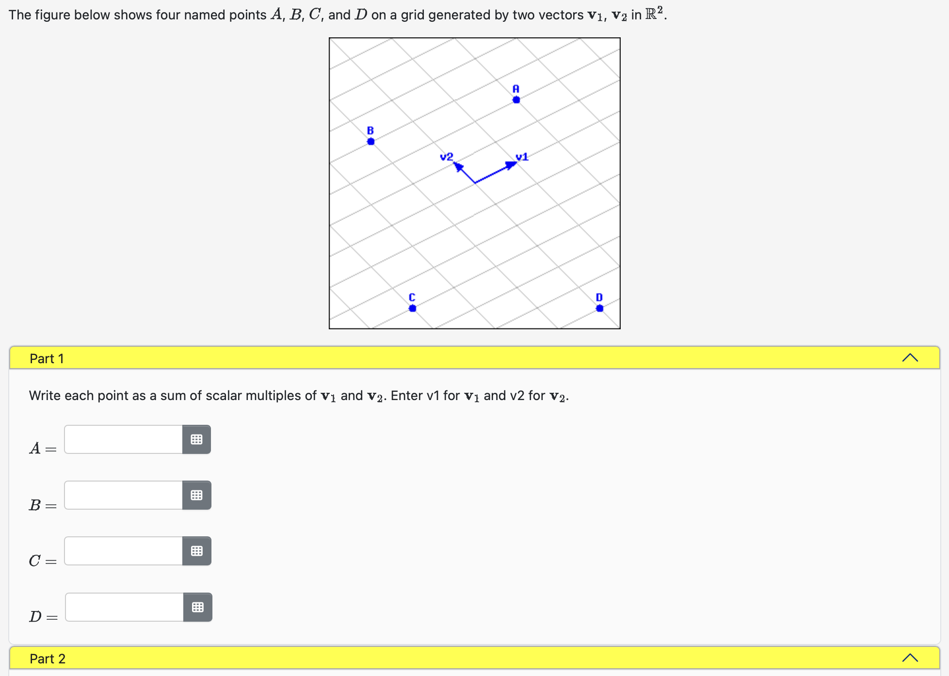 Solved The figure below shows four named points A,B,C, ﻿and | Chegg.com