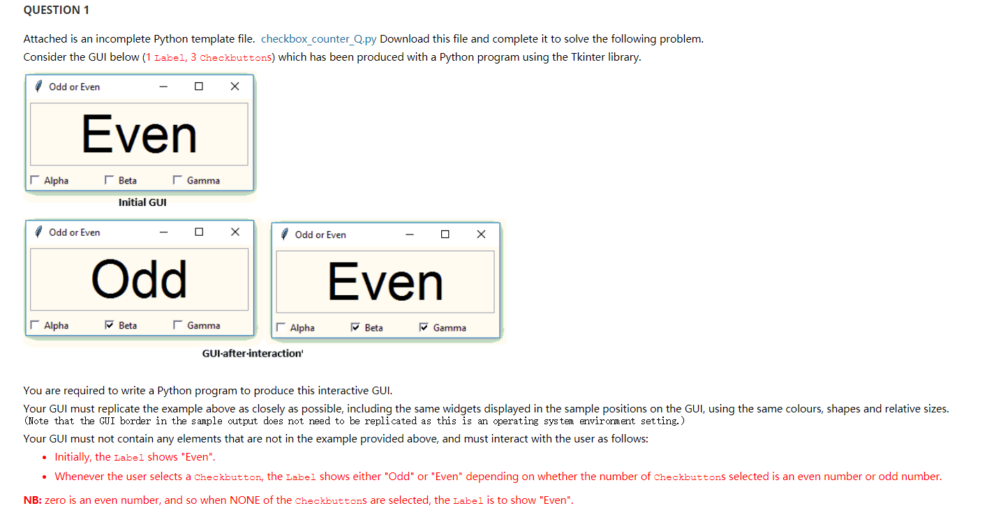 Solved QUESTION 1 Attached is an incomplete Python template | Chegg.com
