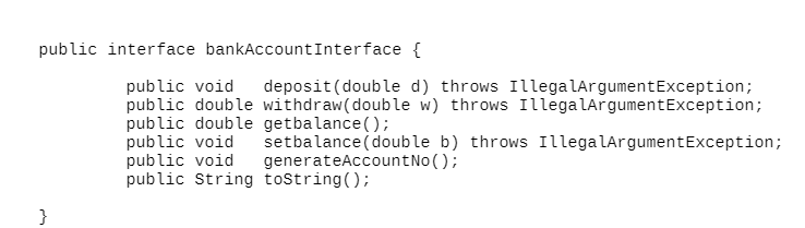 Solved Checking and Savings account classes now Implements | Chegg.com