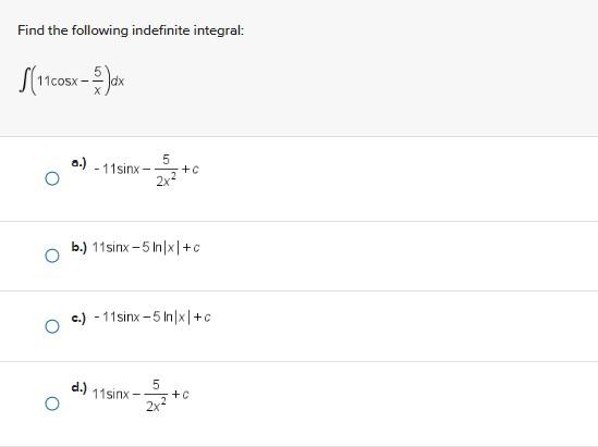 Solved Find indefinite integrals of trigonometric | Chegg.com