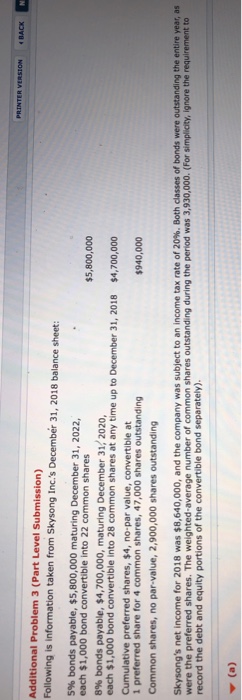 Solved Additional Problem 3 (Part Level Submission) Fol | Chegg.com