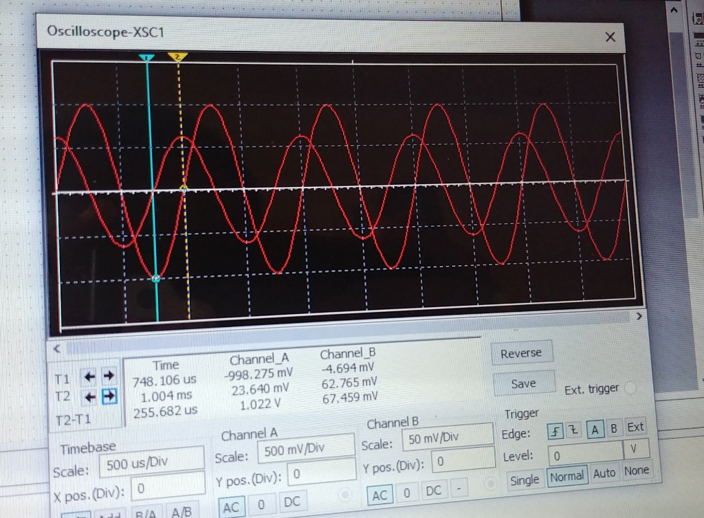 Solved three measurements: 1. Click T1. A colored line will | Chegg.com