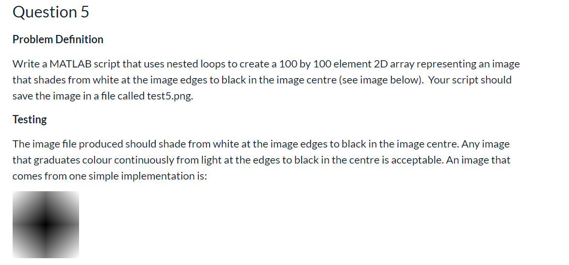 Solved Question 5 Problem Definition Write a MATLAB script | Chegg.com