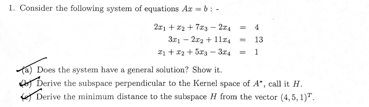 Solved Consider the following system of equations | Chegg.com