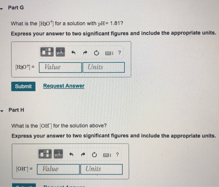 Solved Calculate the [H3O+] of the aqueous solution with the | Chegg.com