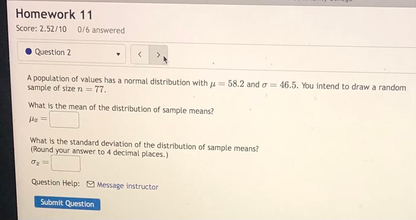 Solved A Population Of Values Has A Normal Distribution With