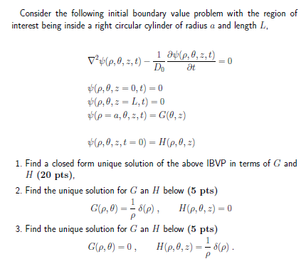 Solved Consider the following initial boundary value problem | Chegg.com