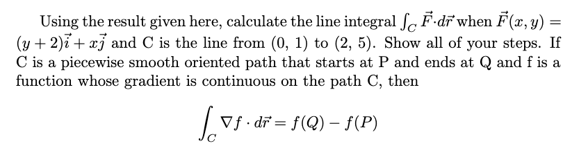 Solved Using the result given here, calculate the line | Chegg.com