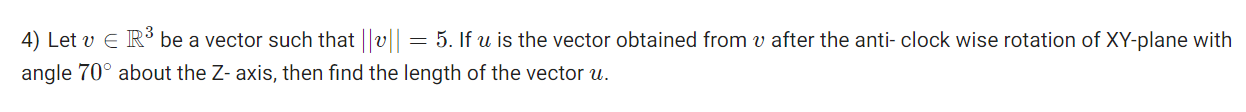 Solved 4 Let V∈r3 Be A Vector Such That ∥v∥5 If U Is The 