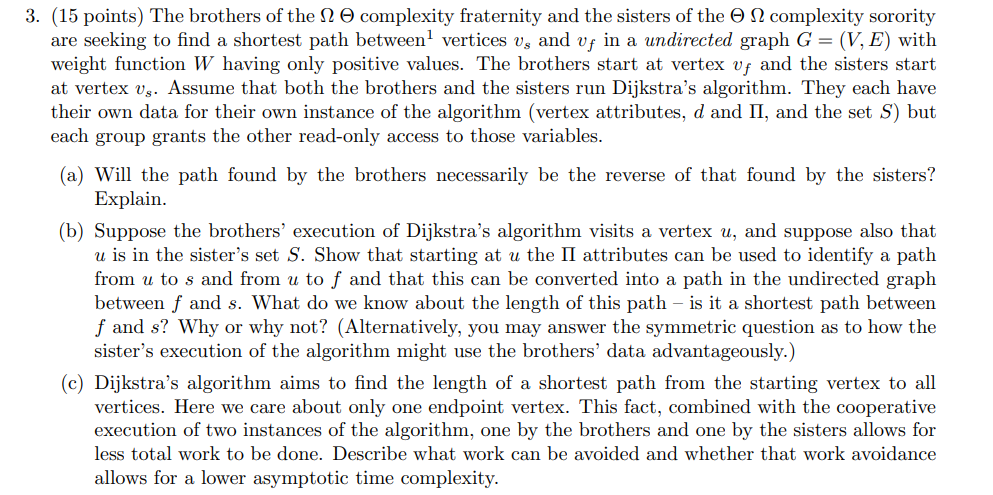 Solved 3. (15 points) The brothers of the ΩΘ complexity | Chegg.com