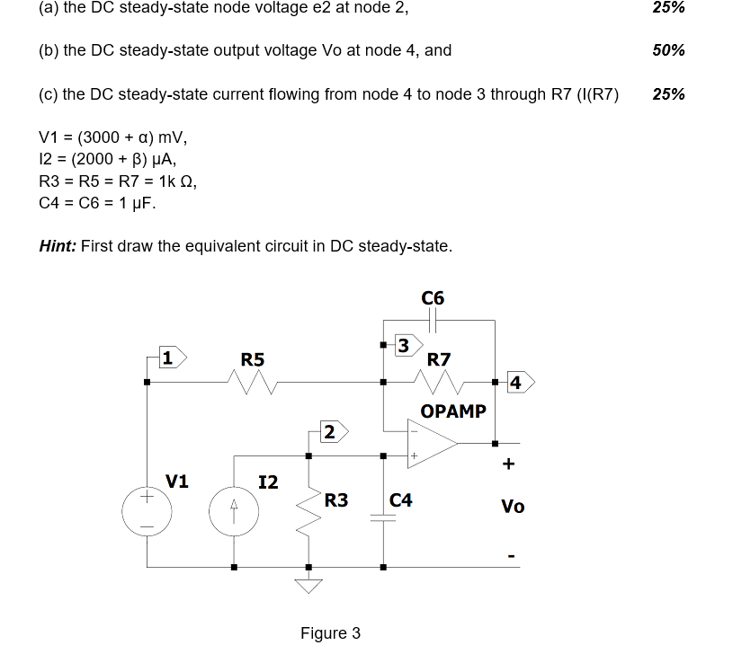 Solved With reference to Fig. 3, calculate the values of: | Chegg.com