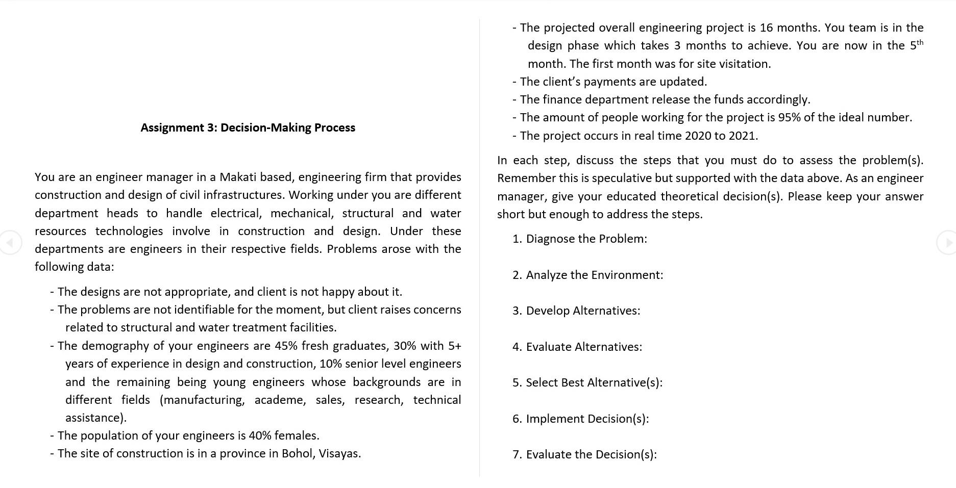 Solved - The projected overall engineering project is 16 | Chegg.com