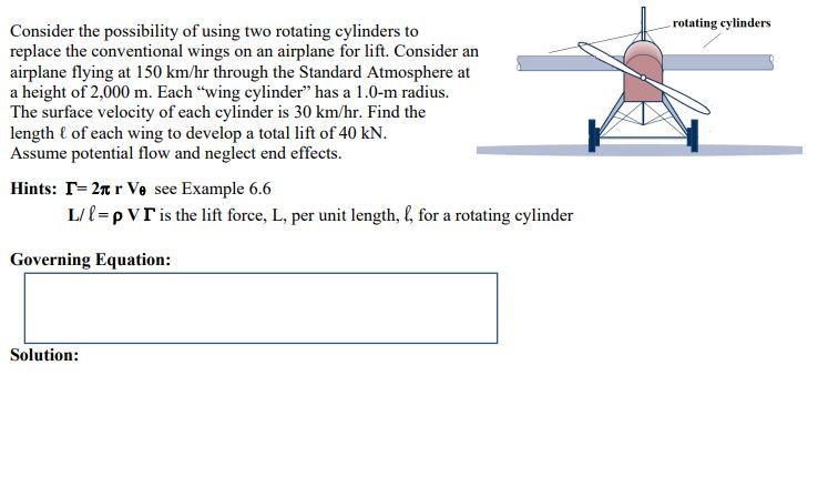 Solved rotating cylinders Consider the possibility of using | Chegg.com