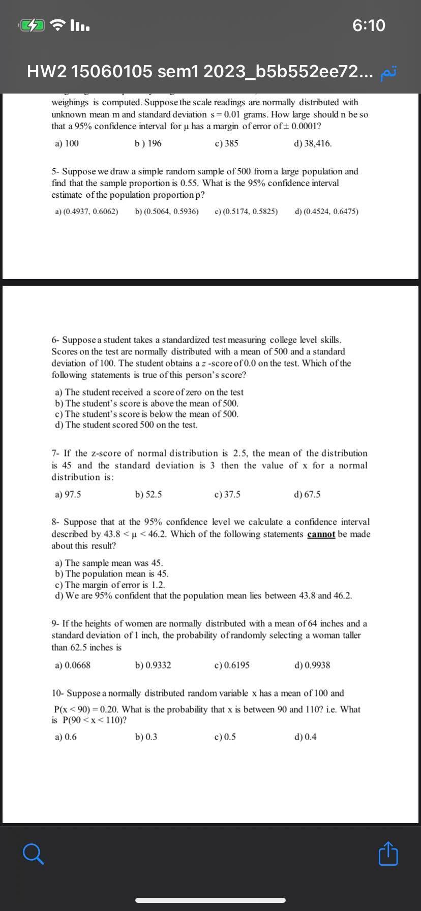 Solved weighings is computed. Suppose the scale readings are | Chegg.com