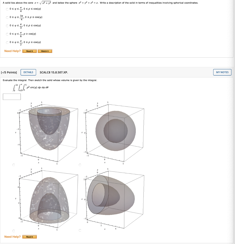 Solved A solid lies above the cone z- x2 + y2 and below the | Chegg.com