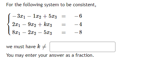 Solved For the following system to be consistent, - 321 - | Chegg.com