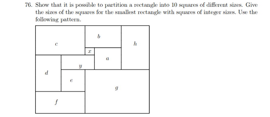Solved 76. Show that it is possible to partition a rectangle | Chegg.com