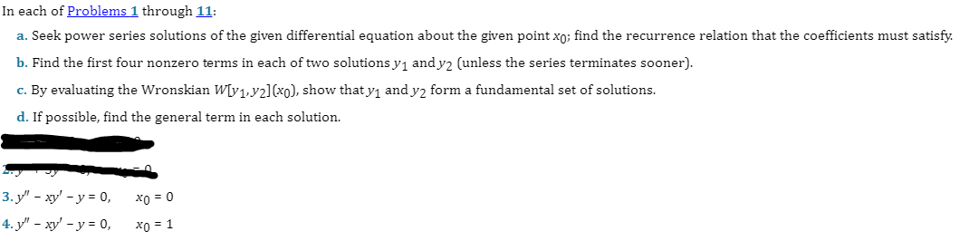 Solved In each of Problems 1 through 11 : a. Seek power | Chegg.com