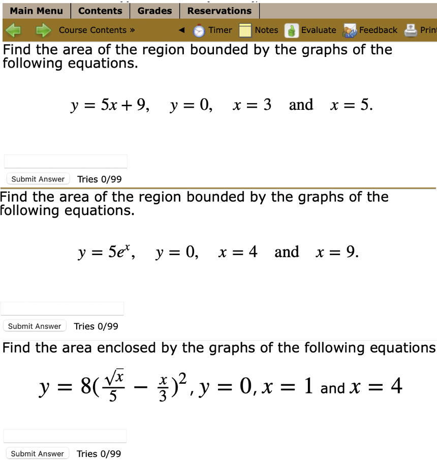 Solved Find The Area Of The Region Bounded By The Graphs Of