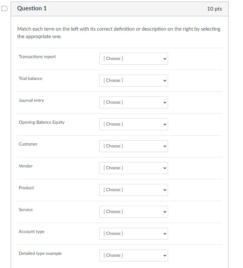 Solved Match each term on the left with its correct | Chegg.com