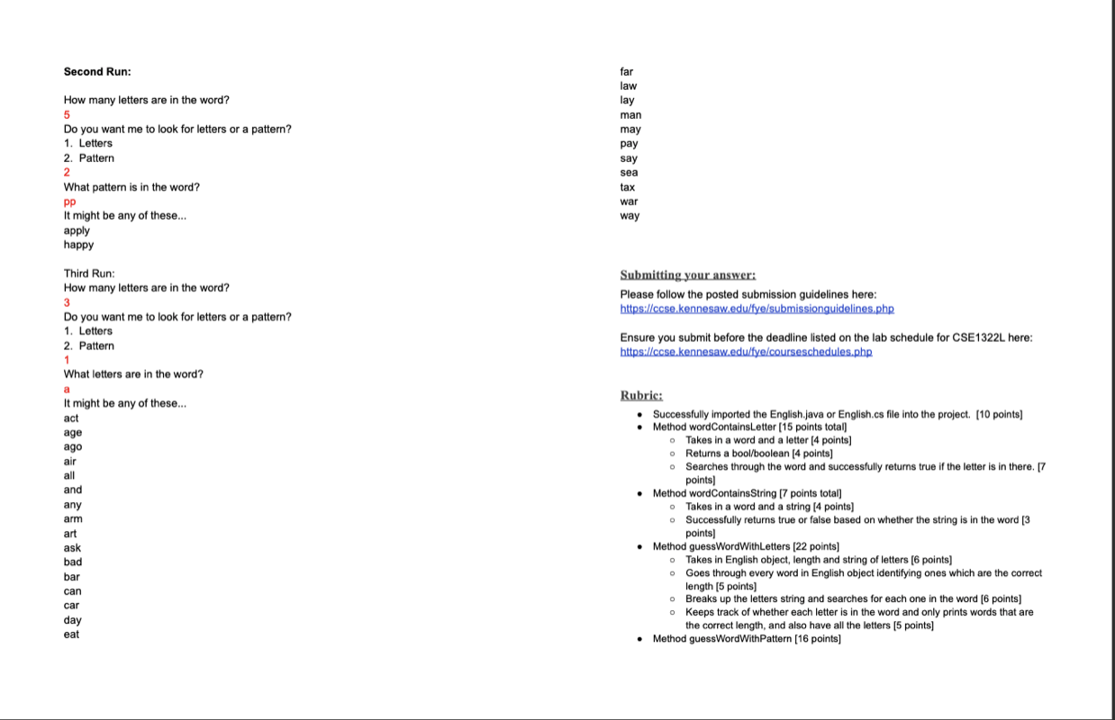 Solved Cse1322 Assignment 2 Background Word Guessing Games 