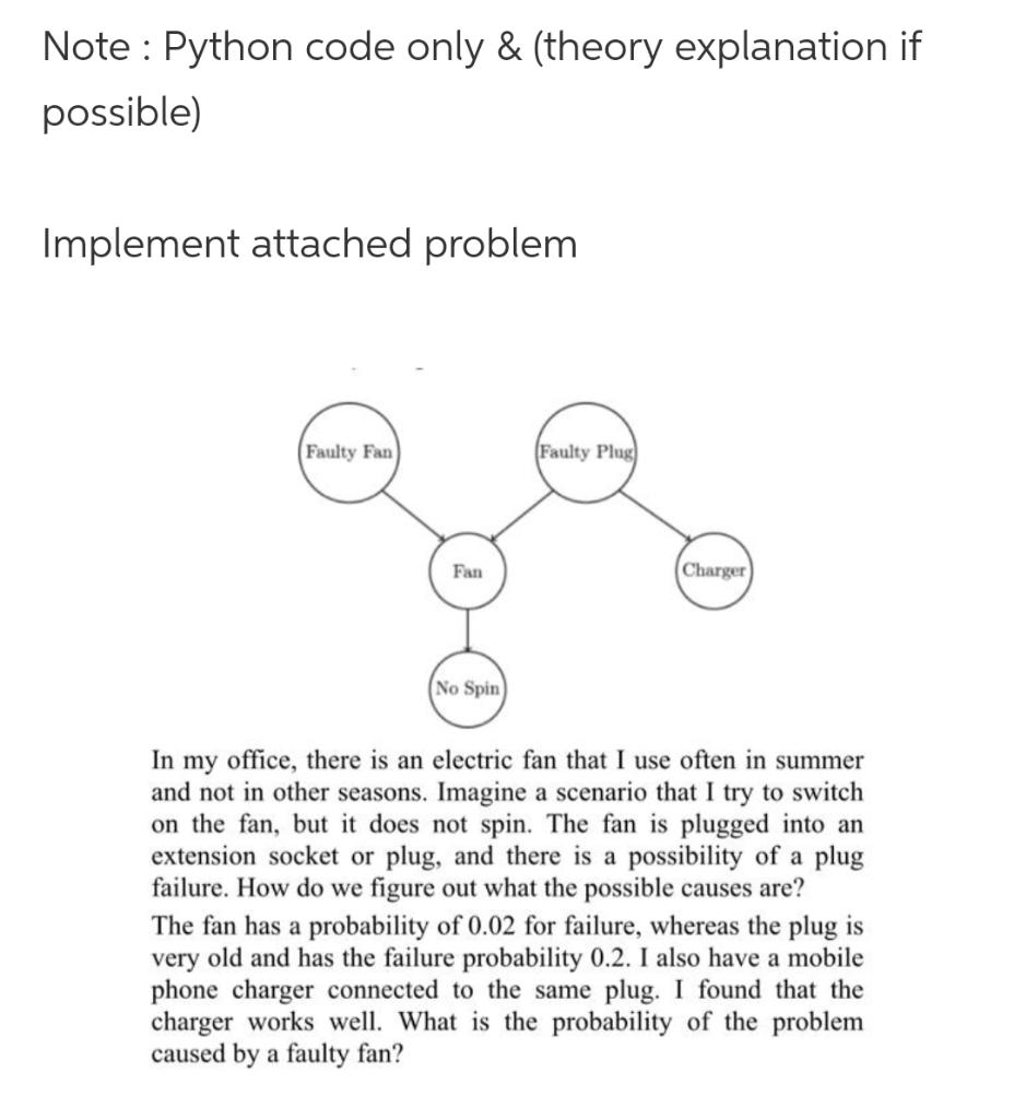 Note Python Code Only And Theory Explanation If 