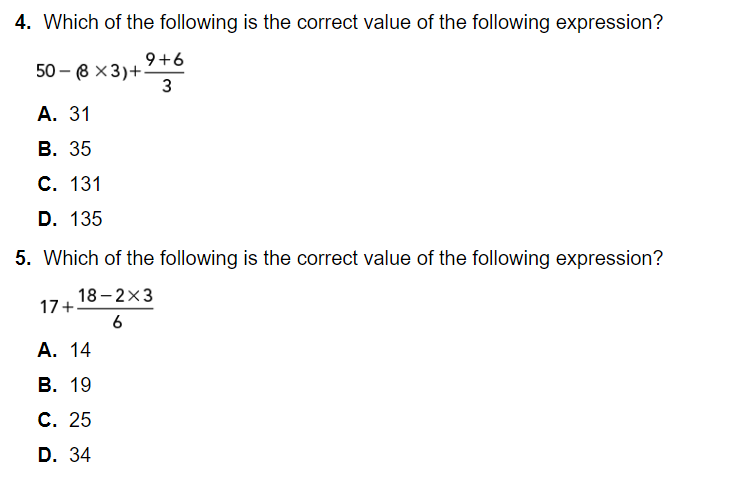 Solved 4. Which of the following is the correct value of the | Chegg.com