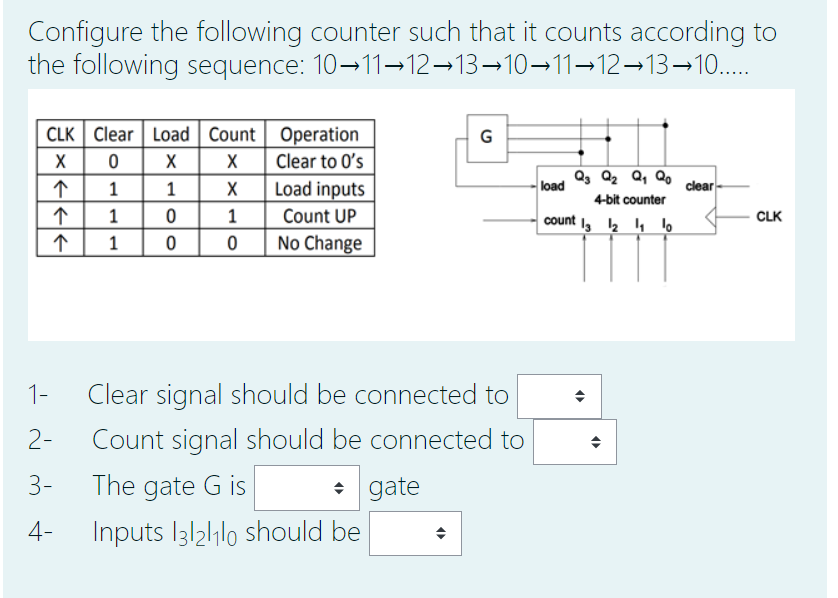 Solved Configure the following counter such that it counts | Chegg.com