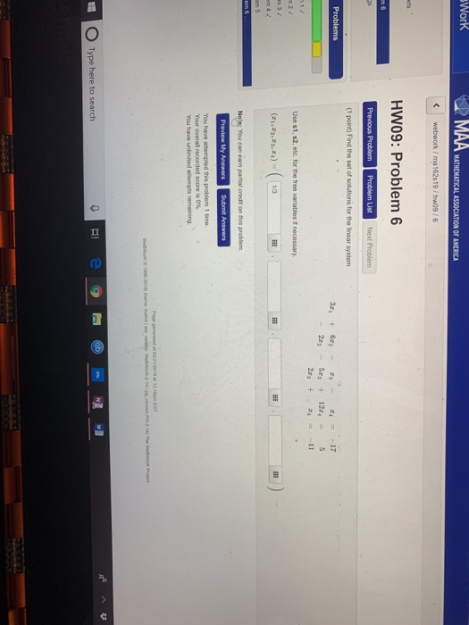 Solved Work HW09: Problem 6 (1 point) Find the set of | Chegg.com