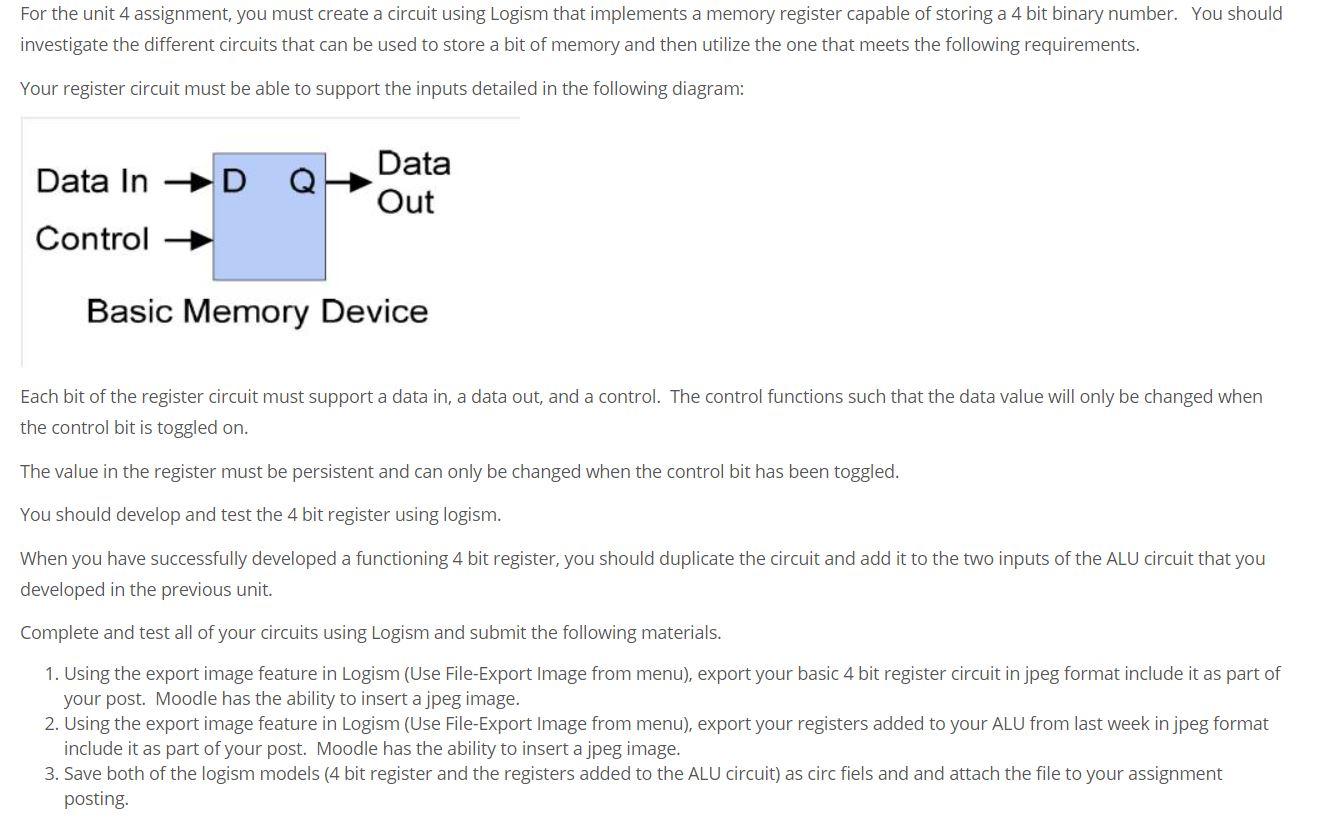 I need help in creating a circuit using Logism | Chegg.com