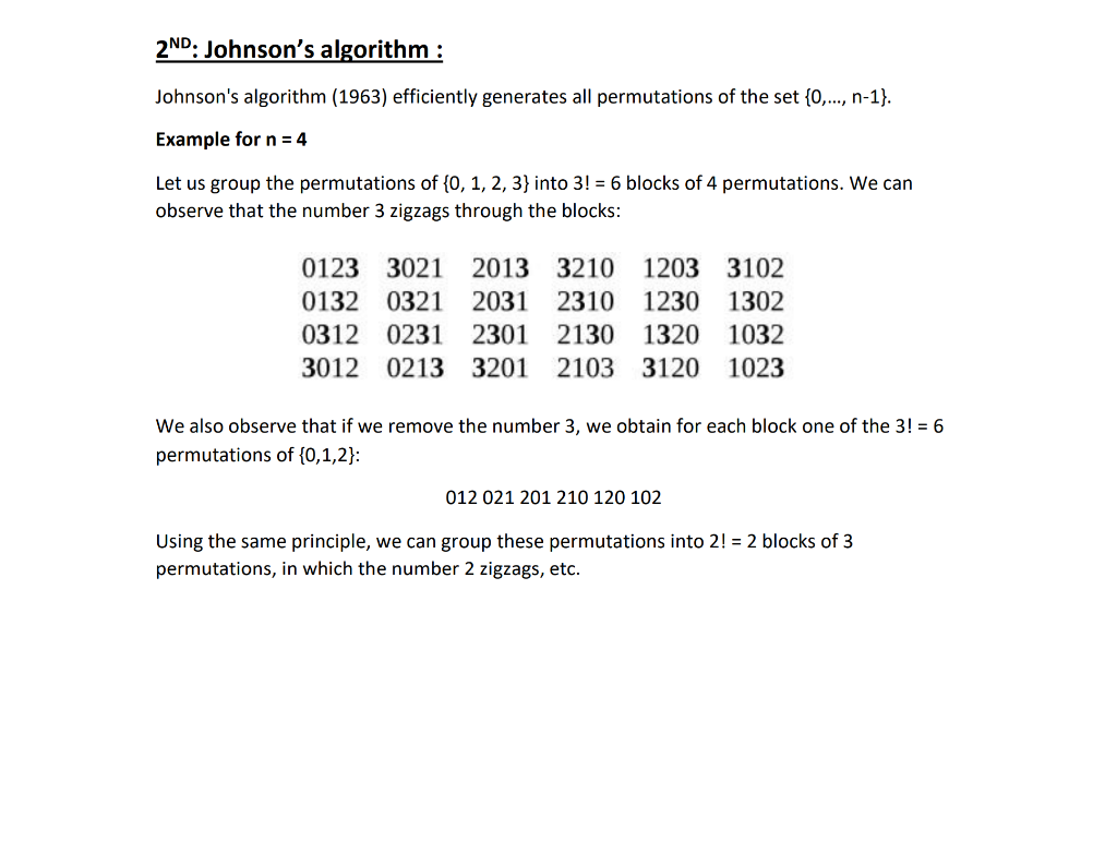 Solved 2ND: Johnson's algorithm : Johnson's algorithm (1963) | Chegg.com