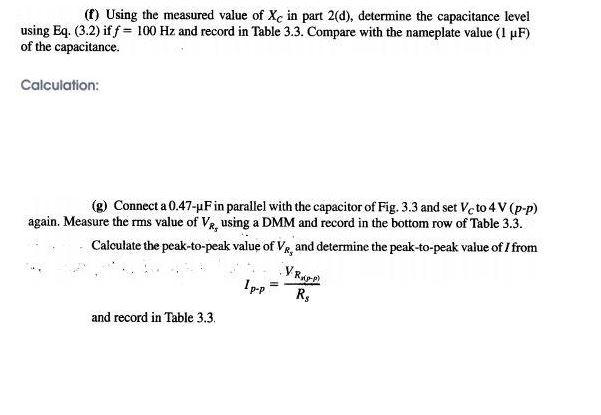 Solved Part 2 Capacitive Reactance (a) Construct the circuit | Chegg.com