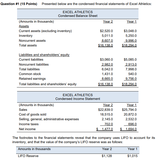 Solved A. Restate the company’s net income for Year 2 to | Chegg.com