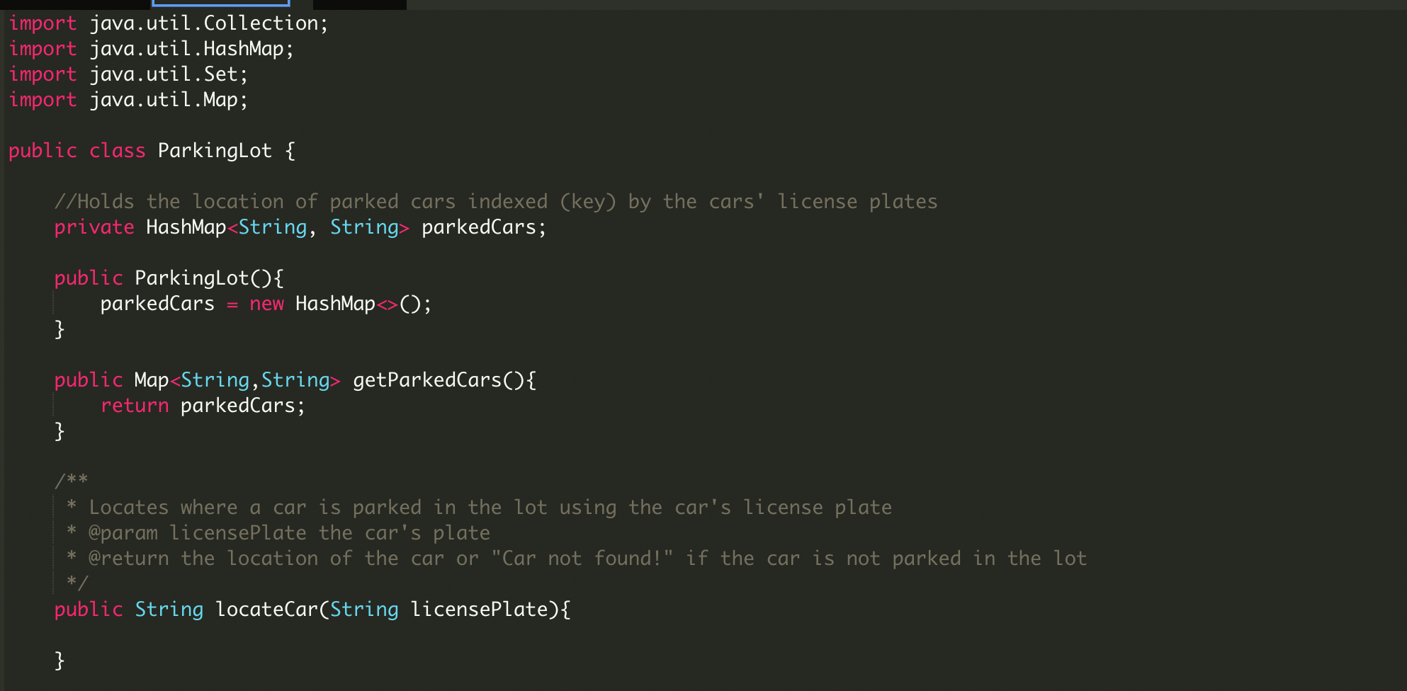 Solved + New P1Runner.java Parking Lot.java import | Chegg.com