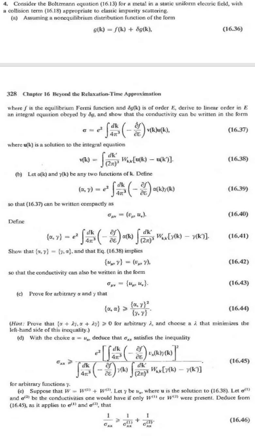 Ashcroft Mermin, Chapter 16 Problem 4 Part b and c. | Chegg.com