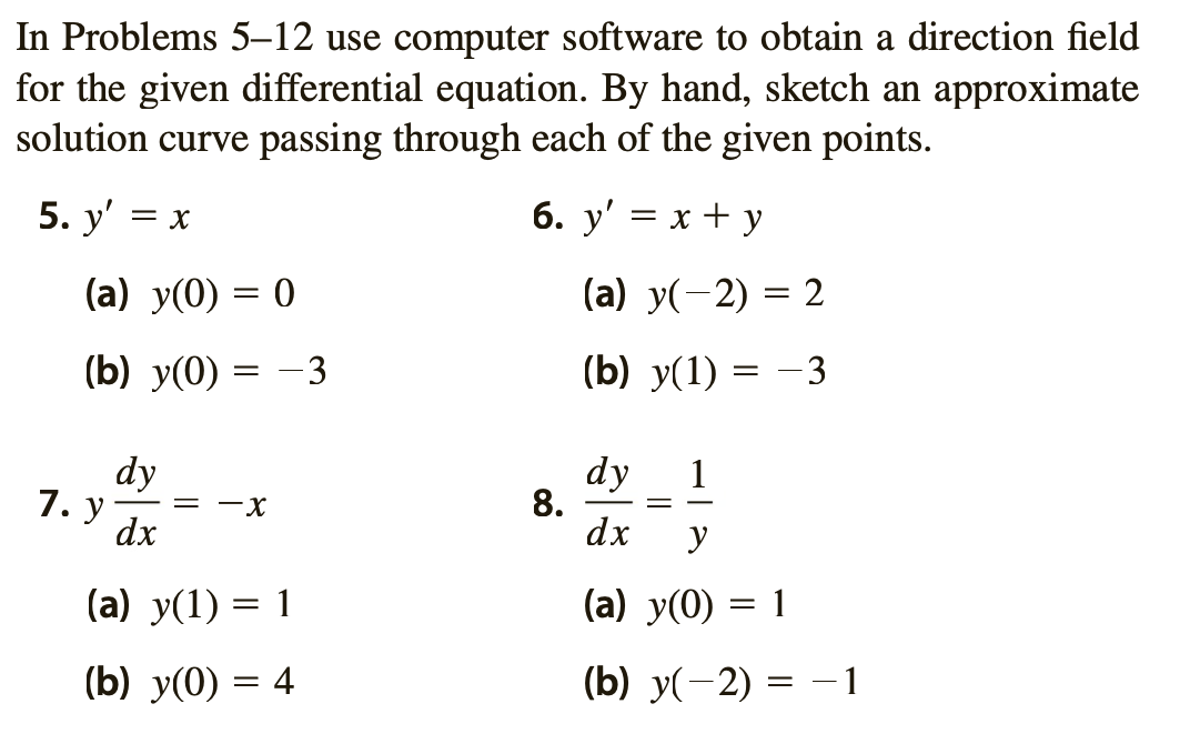Solved In Problems 5-12 use computer software to obtain a | Chegg.com